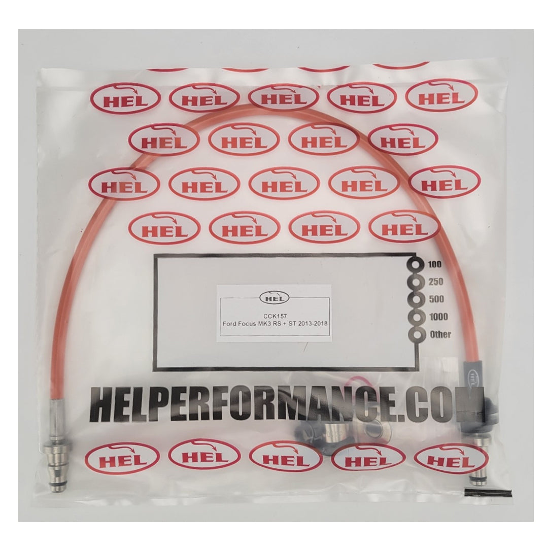 HEL Ford Focus MK3 ST RS Stainless Steel Braided Clutch Hose Orange ...