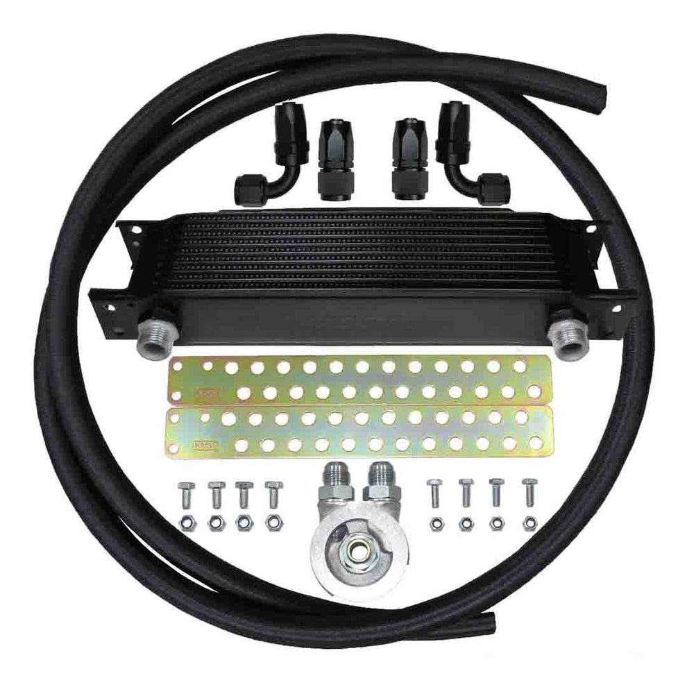 M18 -8 Black Braided Hose Engine Oil Cooler Kit – Matt Lewis Racing